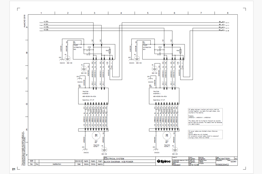 Epiroc Minetruck MT42 Battery Diagrams and Drawings Manual - AutoPdf